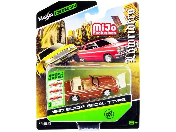 1987 Buick Regal T-Type Lowrider 1/64 Diecast Model Car - Copper ...