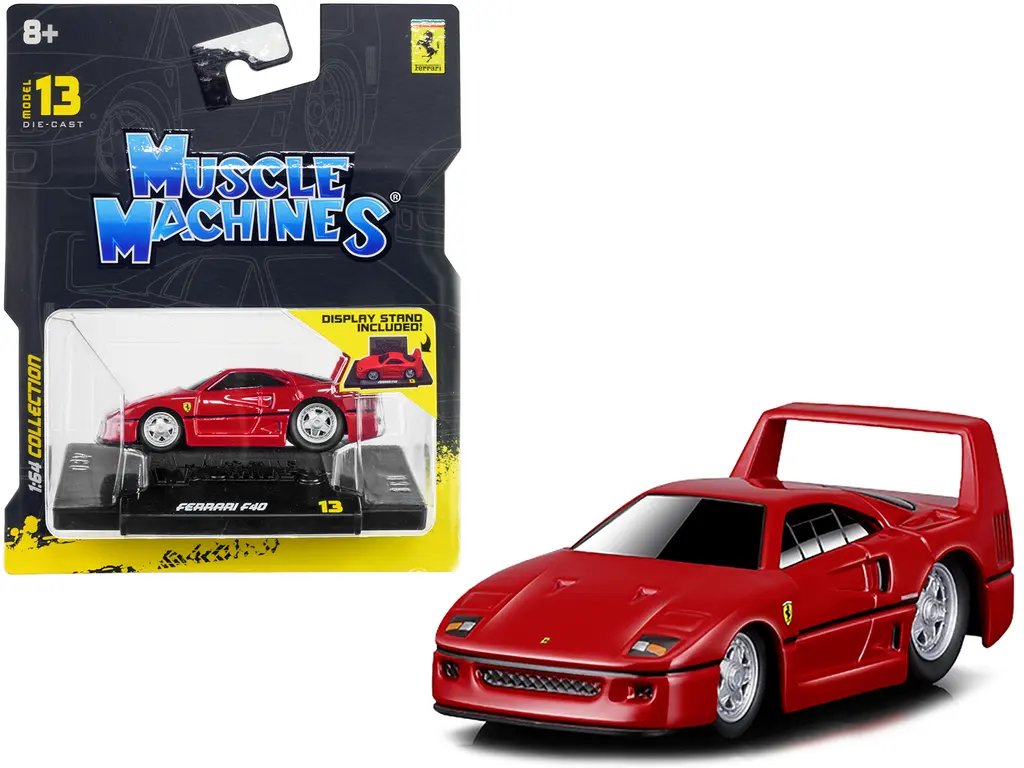 Ferrari F40 Red 1/64 Diecast Model Car by Muscle Machines – Collectible ...