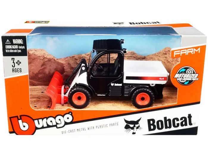 Bobcat Toolcat 5600 Utility Work Machine with Snow Plow White and Black ...