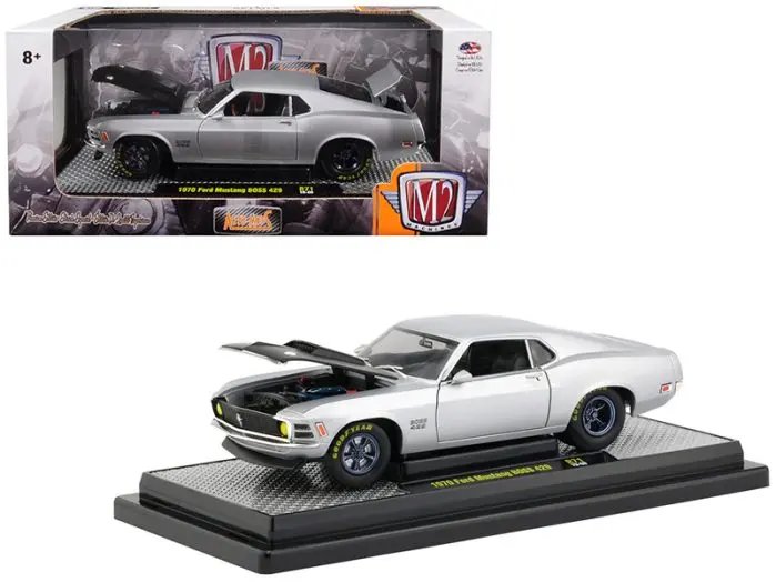 Limited Edition 1970 Ford Mustang Boss 429 Matt Silver 1/24 Diecast by ...
