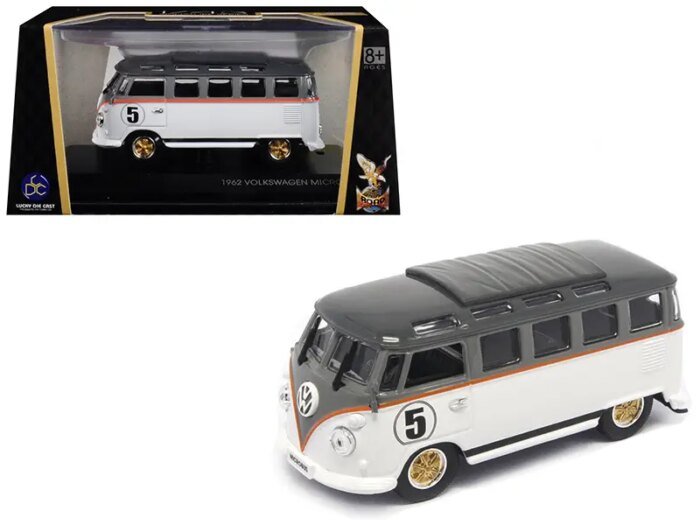 Vintage 1962 Volkswagen Microbus #5 White 1/43 Diecast Model by Road ...