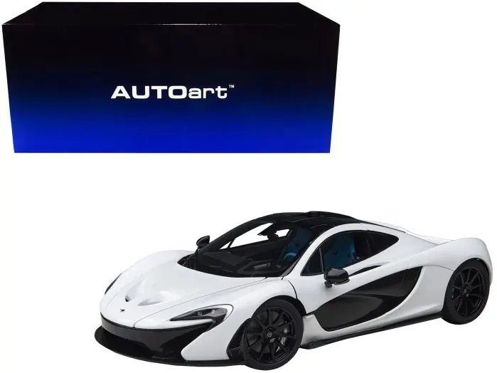 McLaren P1 Alaskan Diamond White 1/18 Model Car by Autoart - Blue ...