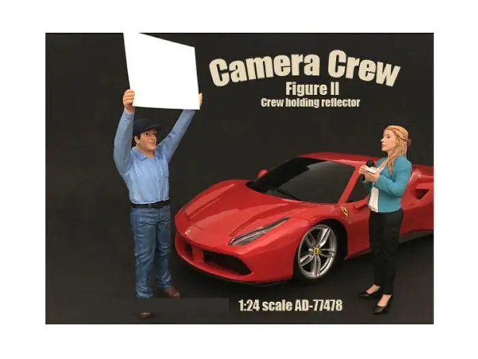 1:24 Scale Camera Crew Figure II with Reflector by American Diorama