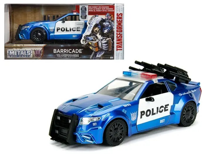 Transformers Barricade Police Car 1/24 Diecast Model by Jada Metals