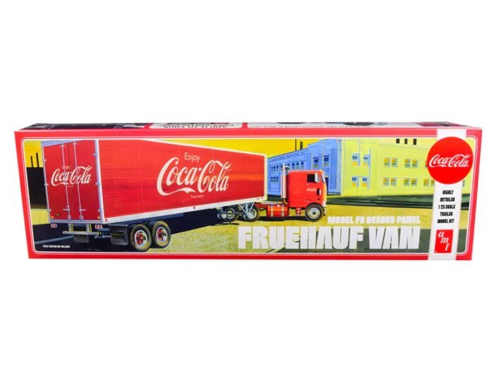 AMT Skill 3 Coca-Cola Fruehauf FB Van Trailer 1/25 Scale Model Kit