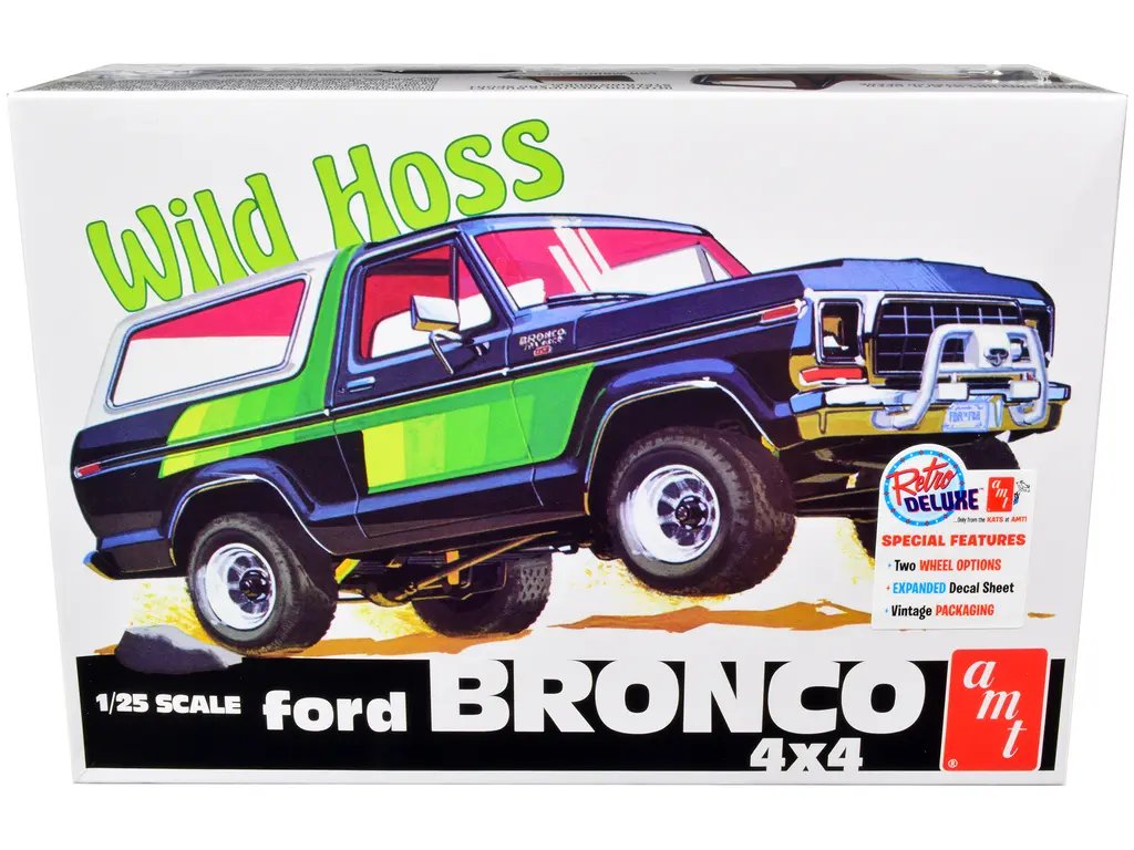 AMT Skill 2 Ford Bronco 4X4 'Wild Hoss' 1/25 Scale Model Kit – Build ...