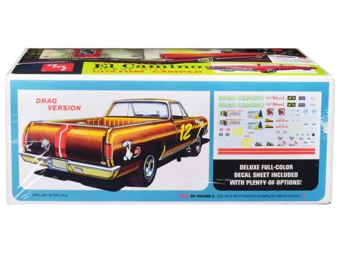 Build Your Dream: 1965 Chevrolet El Camino with Camper 3-in-1 Model Kit ...