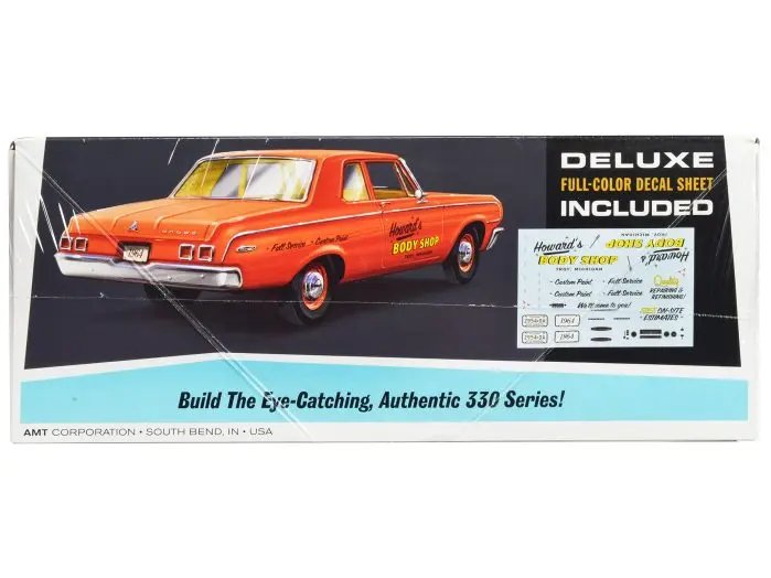 1964 Dodge 330 Skill 2 Model Kit 1/25 Scale by AMT – Classic Car ...