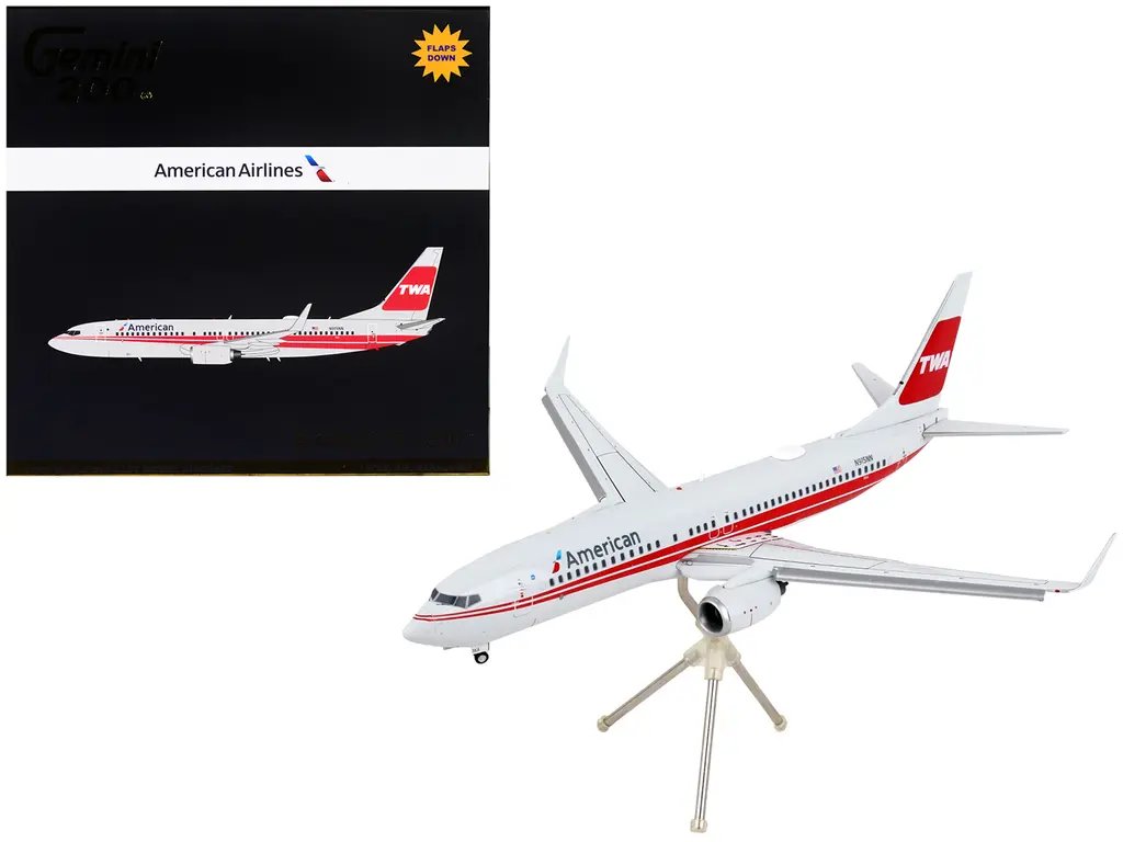 GeminiJets 1/200 Diecast Boeing 737-800 Model - American Airlines TWA ...