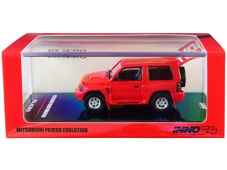 Buy Mitsubishi Pajero Evolution RHD Red 1/64 Diecast Model with Extra ...