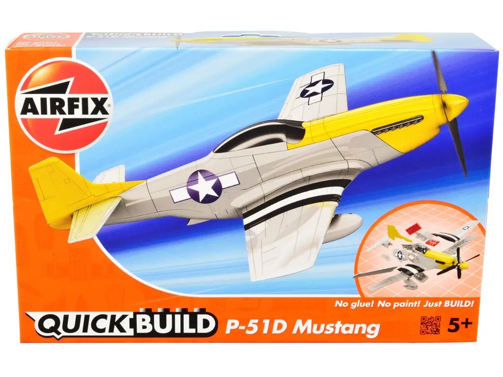 Airfix Quickbuild P-51D Mustang Snap Together Model Kit – Painted ...