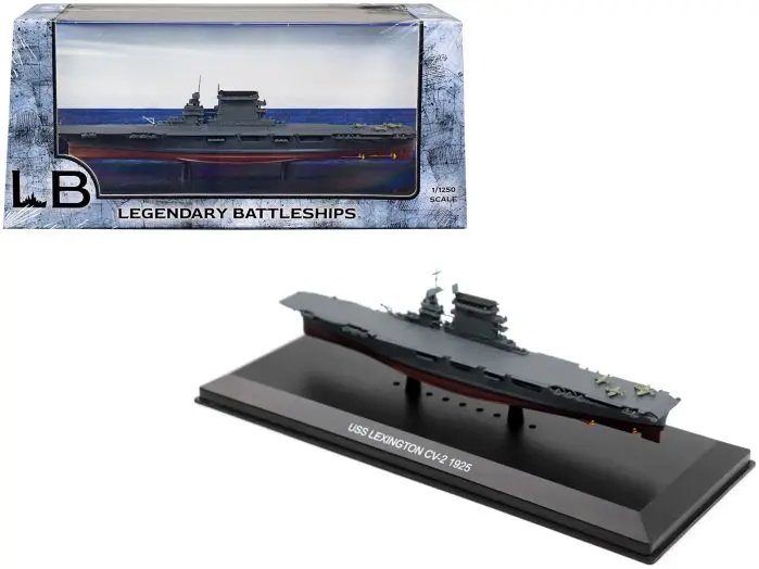 USS Lexington CV-2 1/1250 Diecast Model - Legendary Battleships Collectible