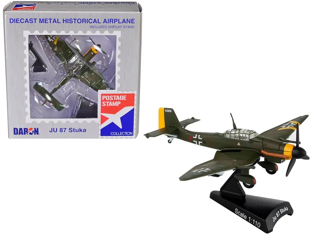Authentic Junkers JU 87 Stuka WWII German Luftwaffe 1/110 Diecast Model ...