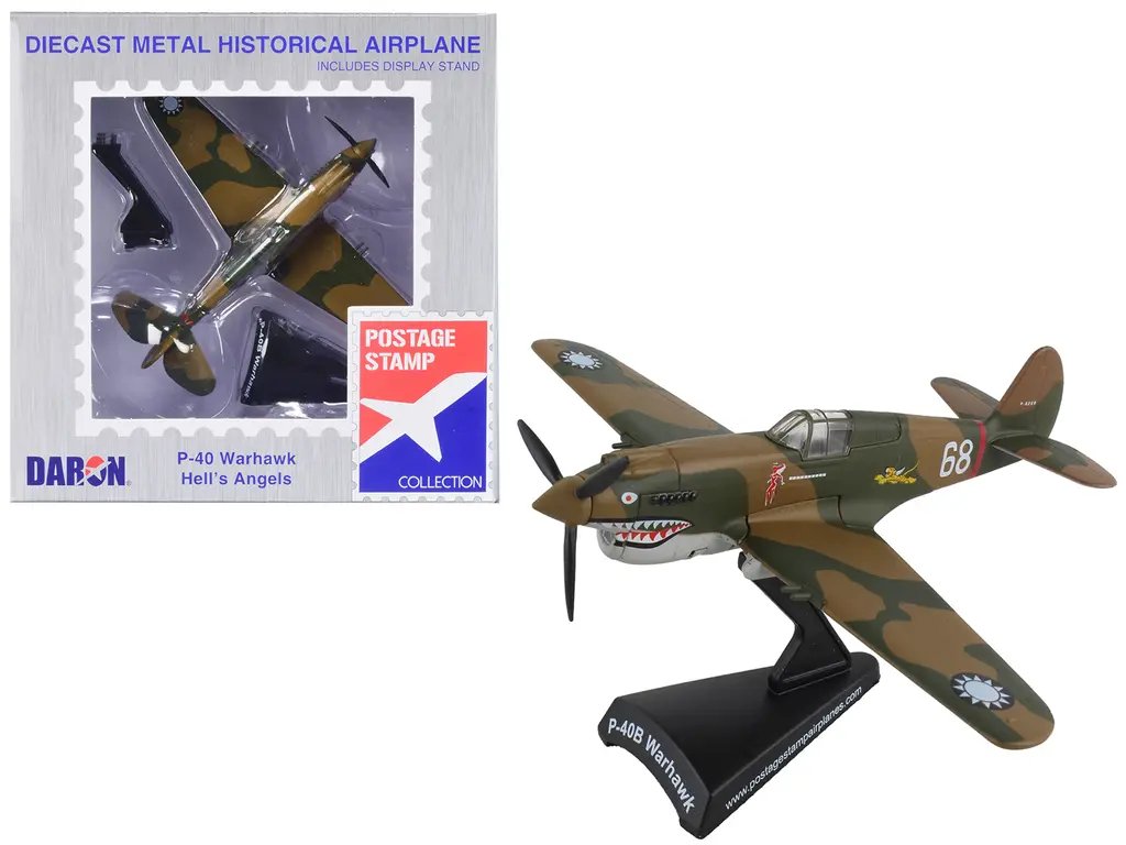1/90 Diecast Curtiss P-40 Warhawk 'Hell’s Angels – Flying Tigers' Model ...