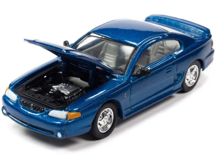 Limited Edition 1997 Ford Mustang Cobra Blue Metallic 1/64 Diecast by ...
