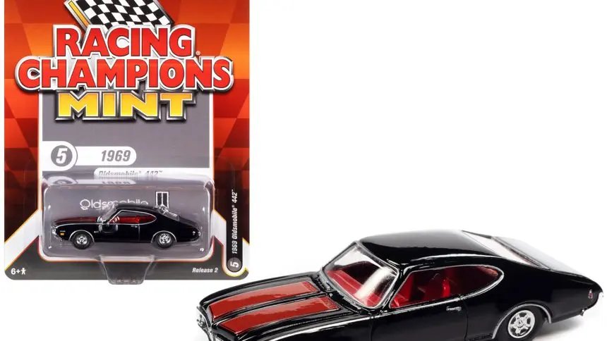 Limited Edition 1969 Oldsmobile 442 Diecast Model - Black with Red ...