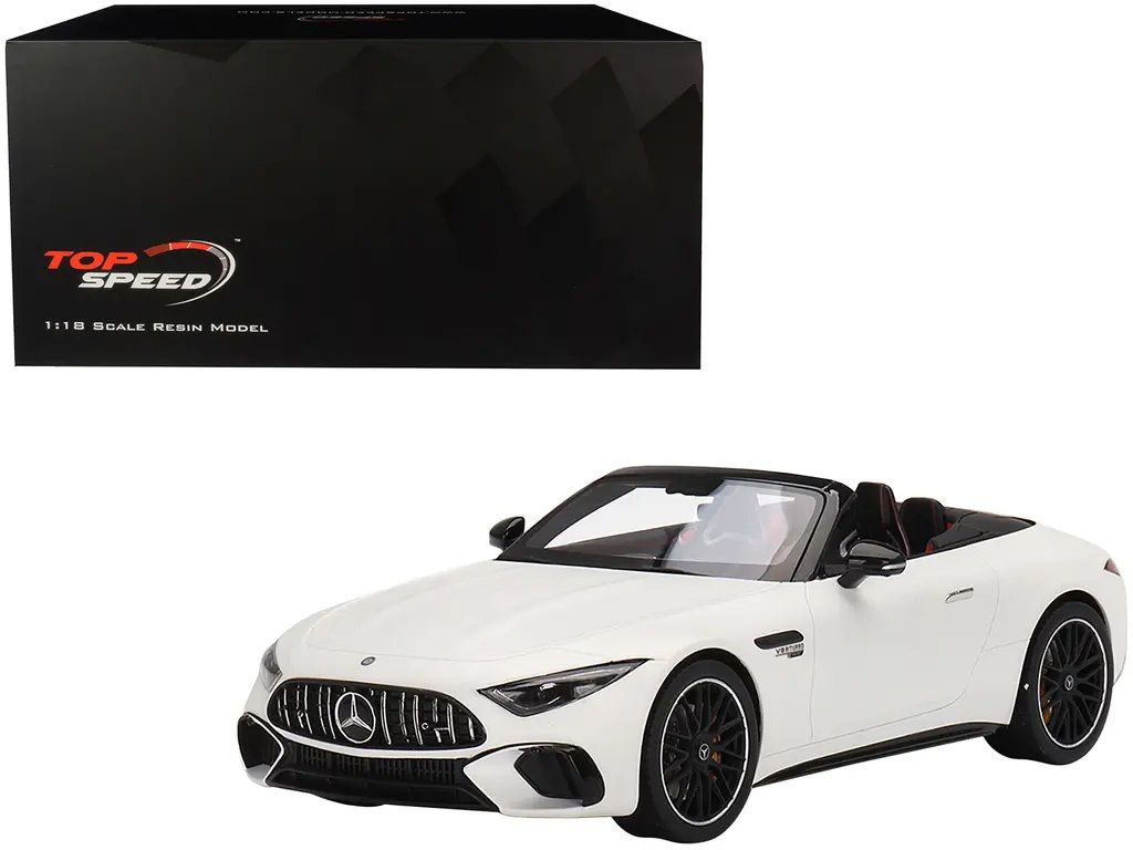 Mercedes-AMG SL 63 Roadster White 1/18 Model Car by Top Speed: Luxury ...